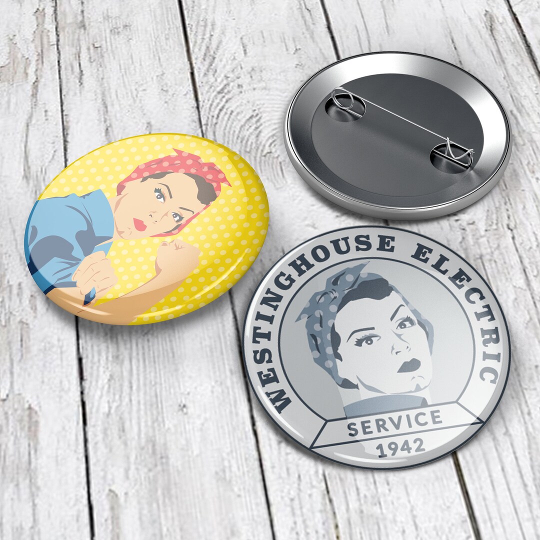Feminist Pin (set of 2 Feminist Pins): Rosie the Riveter Costume, Pin ...