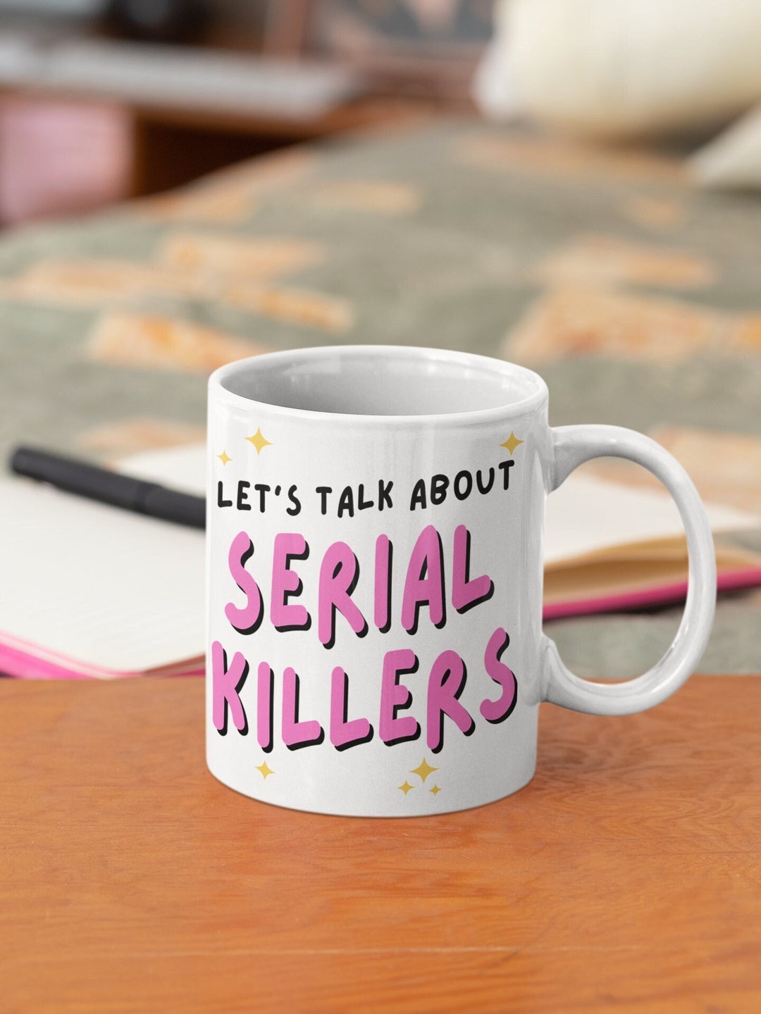 Let's Talk About Serial Killers Mug Murderino Gift Murder Mug Funny ...