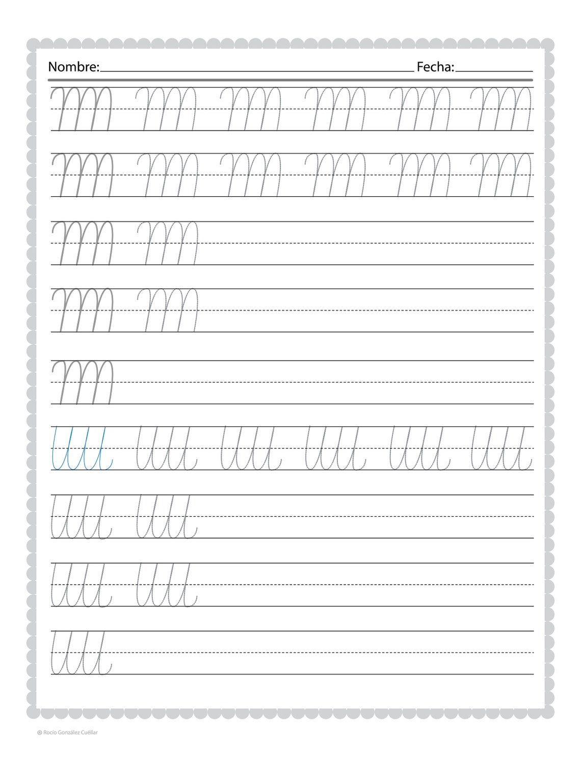 SPANISH Handwriting workbook Cursive Workbook Cursive and | Etsy