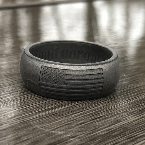 Personalized Engraved Silicone Ring 8MM Wedding Band for Men - Etsy