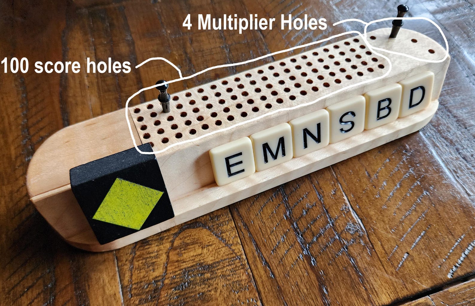 Maple Tile Holder & Score Keeper Combo | 4-pack Game Organizer for ...