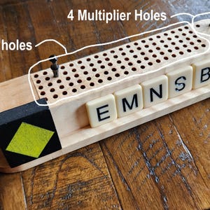 Maple Tile Holder & Score Keeper Combo | 4-pack Game Organizer for ...