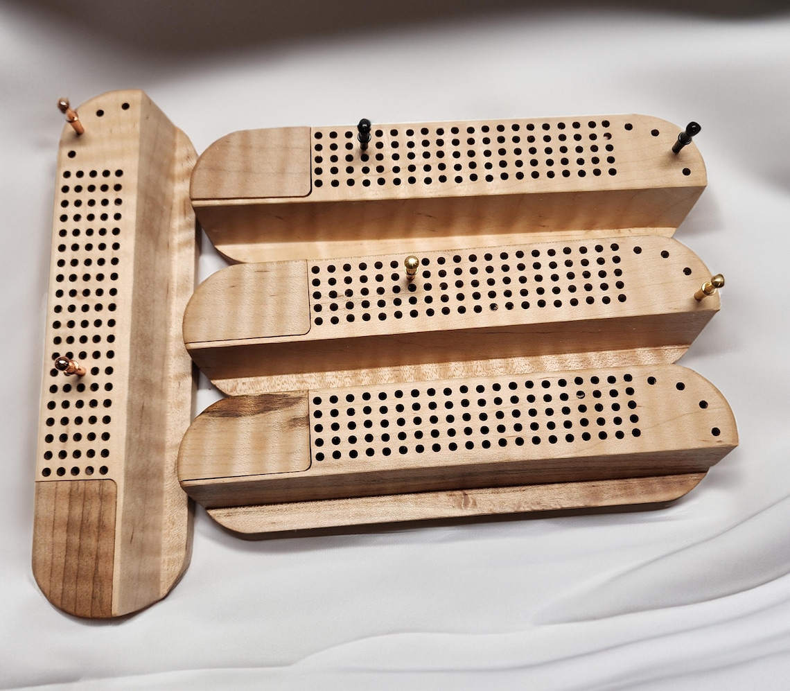 Maple Tile Holder & Score Keeper Combo | 4-pack Game Organizer for ...