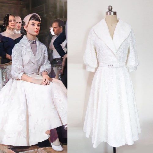 Roman Holiday Final Scene Dress/ Audrey Hepburn White Organza - Etsy