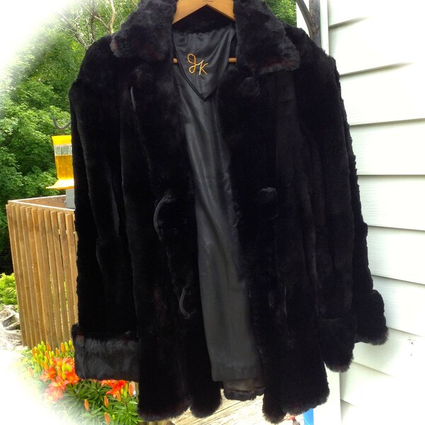 Black Fur Coat - Etsy