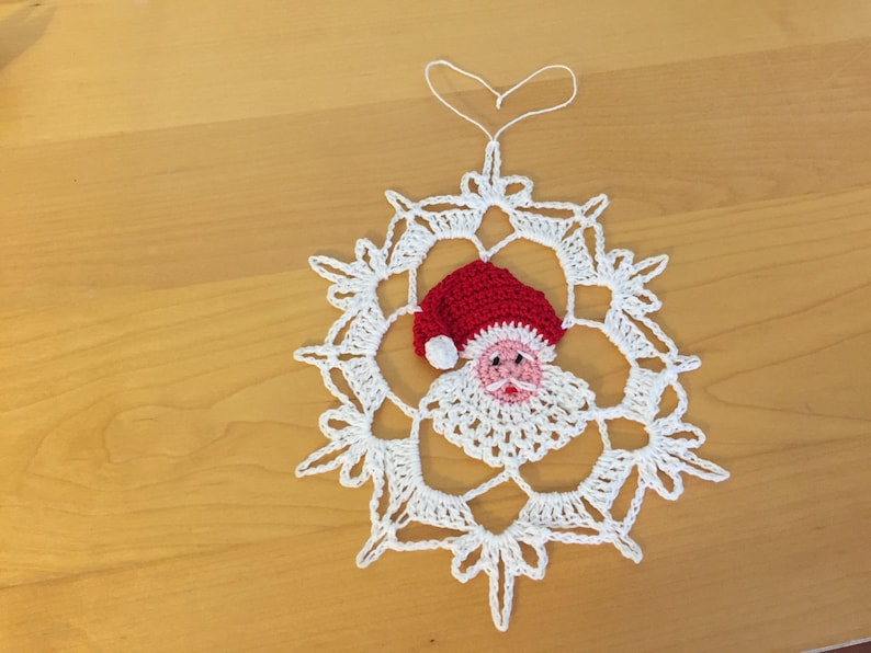 Santa Snowflake Pattern/not a Finished Product - No Refund - Etsy