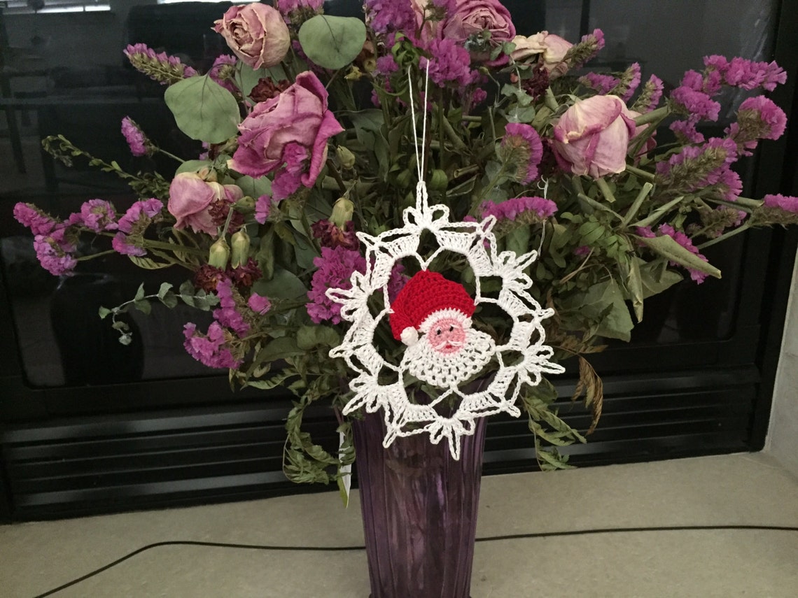 Santa Snowflake Pattern/not a Finished Product - No Refund - Etsy