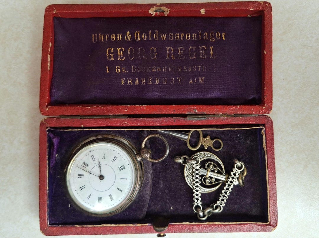 Vintage Vacheron Geneve Cylindre 10 Rubis Pocket Watch With Winding Key ...