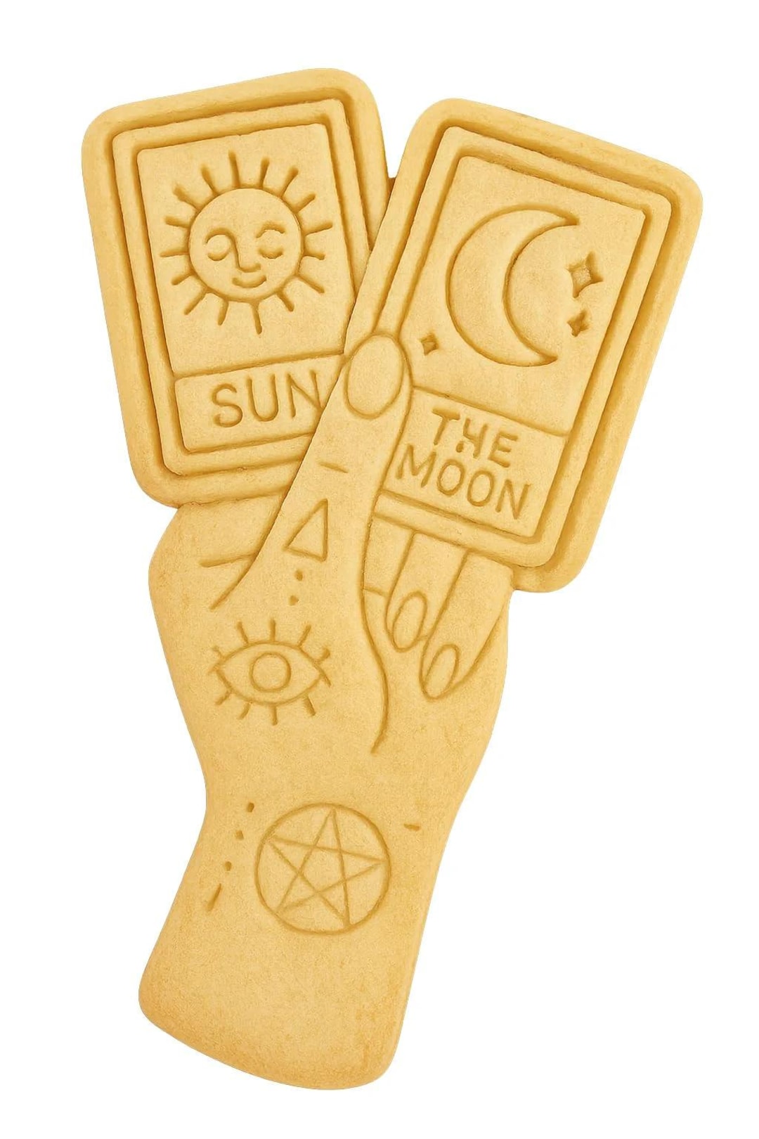 Tarot Hand With Sun & Moon Cards Cookie Cutter Stamp 4x2.6" for Baking ...