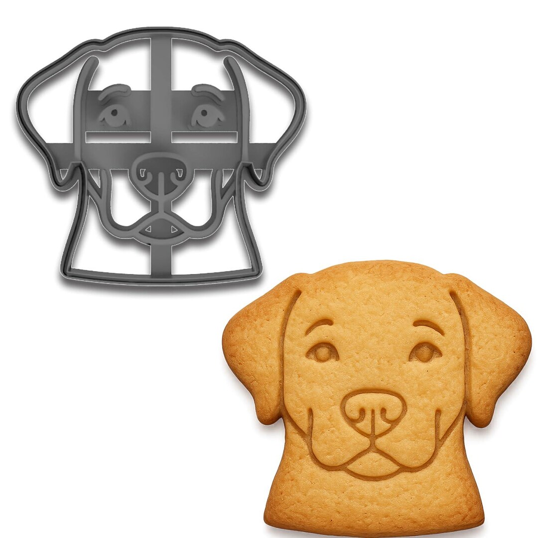 Labrador Retriever Head Cookie Cutter & Stamp - 4x3.38", Pet Treat ...