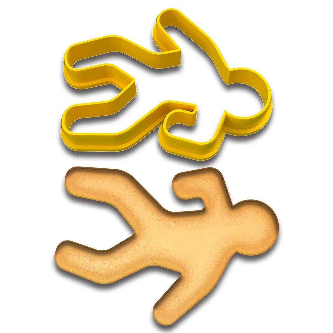Crime Scene Body Cookie Cutter 4x2.8" for Baking Fondant Clay Gifts ...