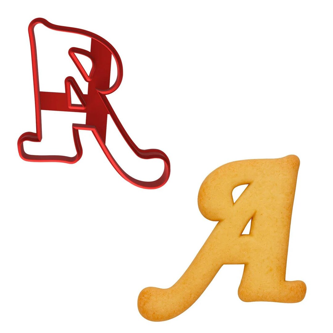 Fancy Cursive Letter Cookie Cutter for Baking Fondant Clay Gifts ...