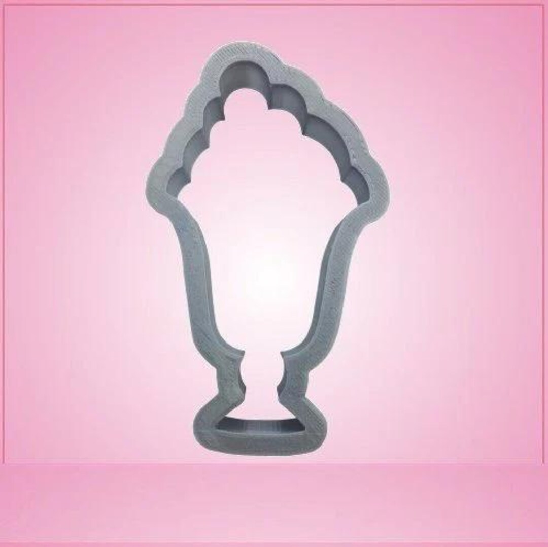 Ice Cream Sundae Cookie Cutter for Baking & Fondant Clay Gifts Kitchen ...
