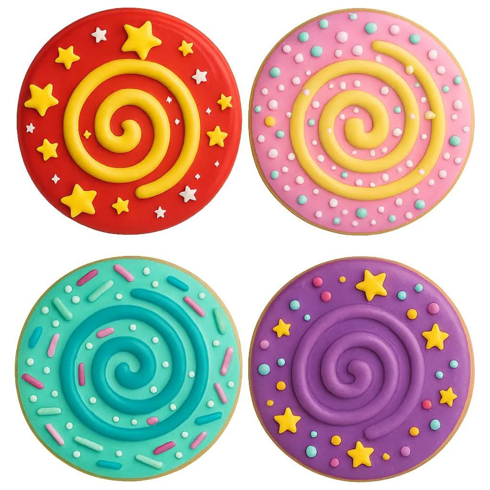 Spiral Swirl Cookie Cutter & Stamp 4x4" for Baking Fondant Clay ...