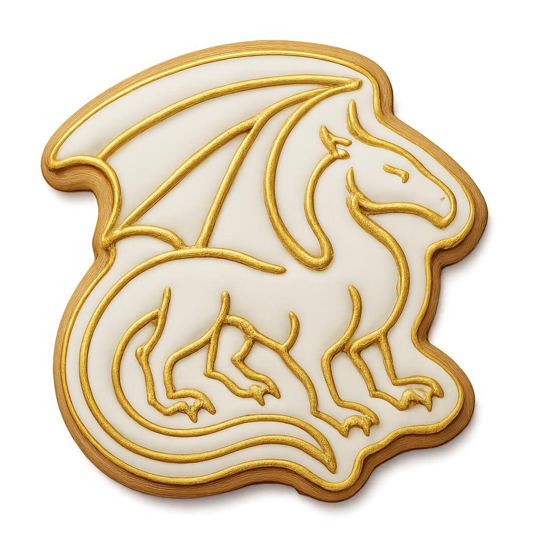Gilded Dragon Cookie Cutter - 4x3.8" Premium Baking Design Set - Etsy