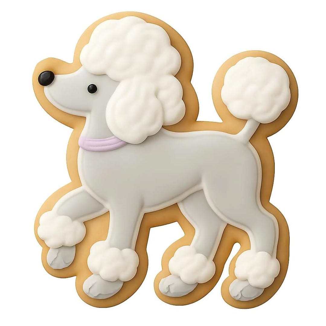 Playful Poodle Cookie Cutter 4x3.7" Fun Kitchen Baking Design - Etsy