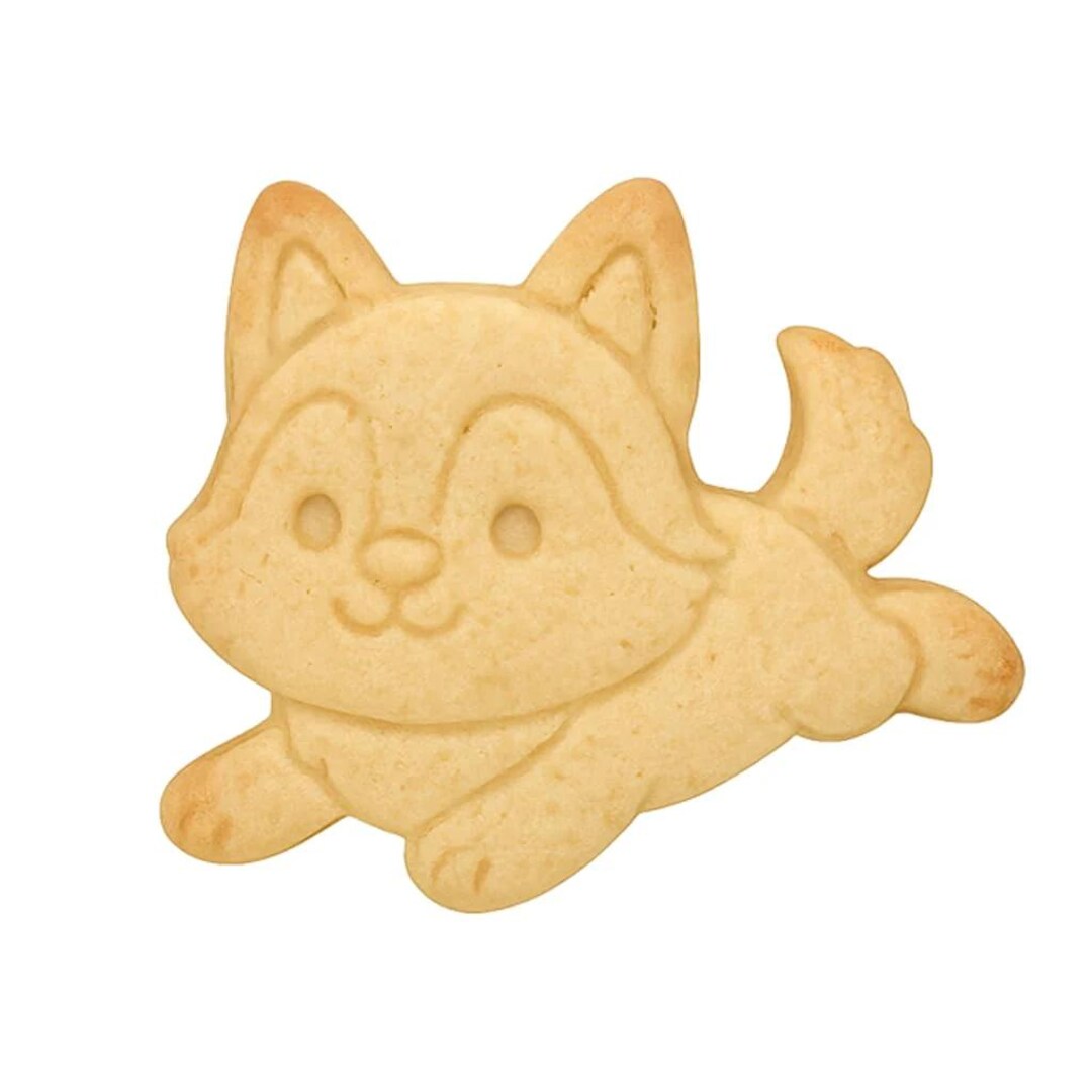 Kawaii Husky Puppy Cookie Cutter & Stamp 4x3.4" for Baking Fondant Clay ...
