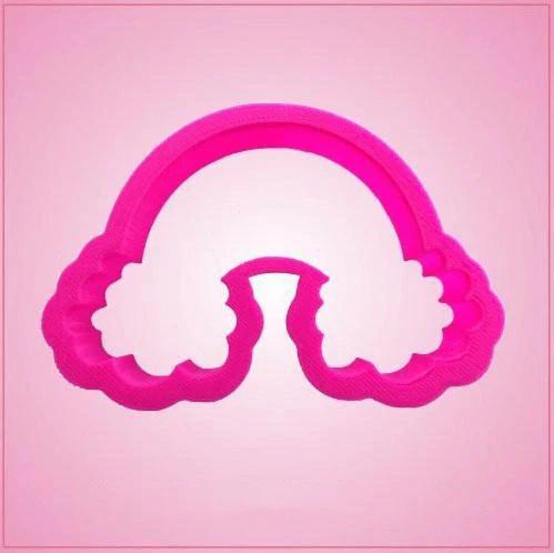 Pink Rainbow With Clouds Cookie Cutter for Baking & Fondant Clay Gifts ...