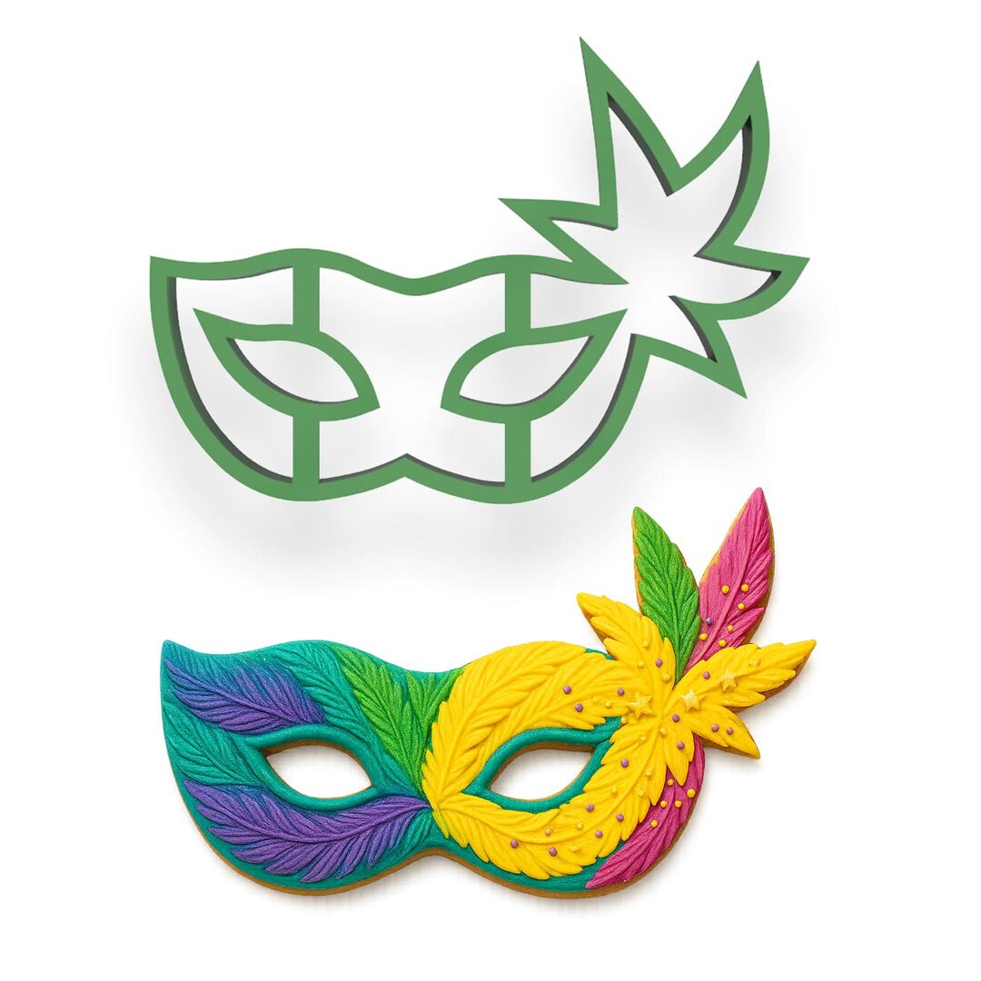 Mardi Gras Mask Cookie Cutter: Festive Carnival Baking Tool (random ...
