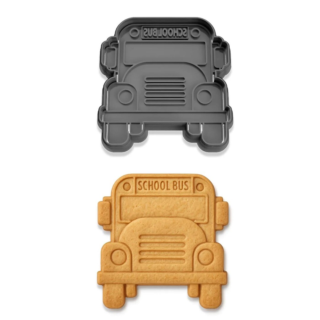 Classic School Bus Cookie Cutter for Baking & Fondant Clay Gifts ...