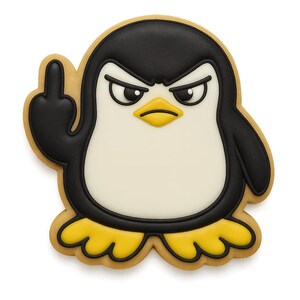 Middle Finger Penguin Cookie Cutter - 4x3.83", Adult Humor Bird Baking ...