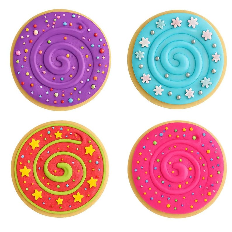 Spiral Swirl Cookie Cutter & Stamp 4x4" for Baking Fondant Clay ...
