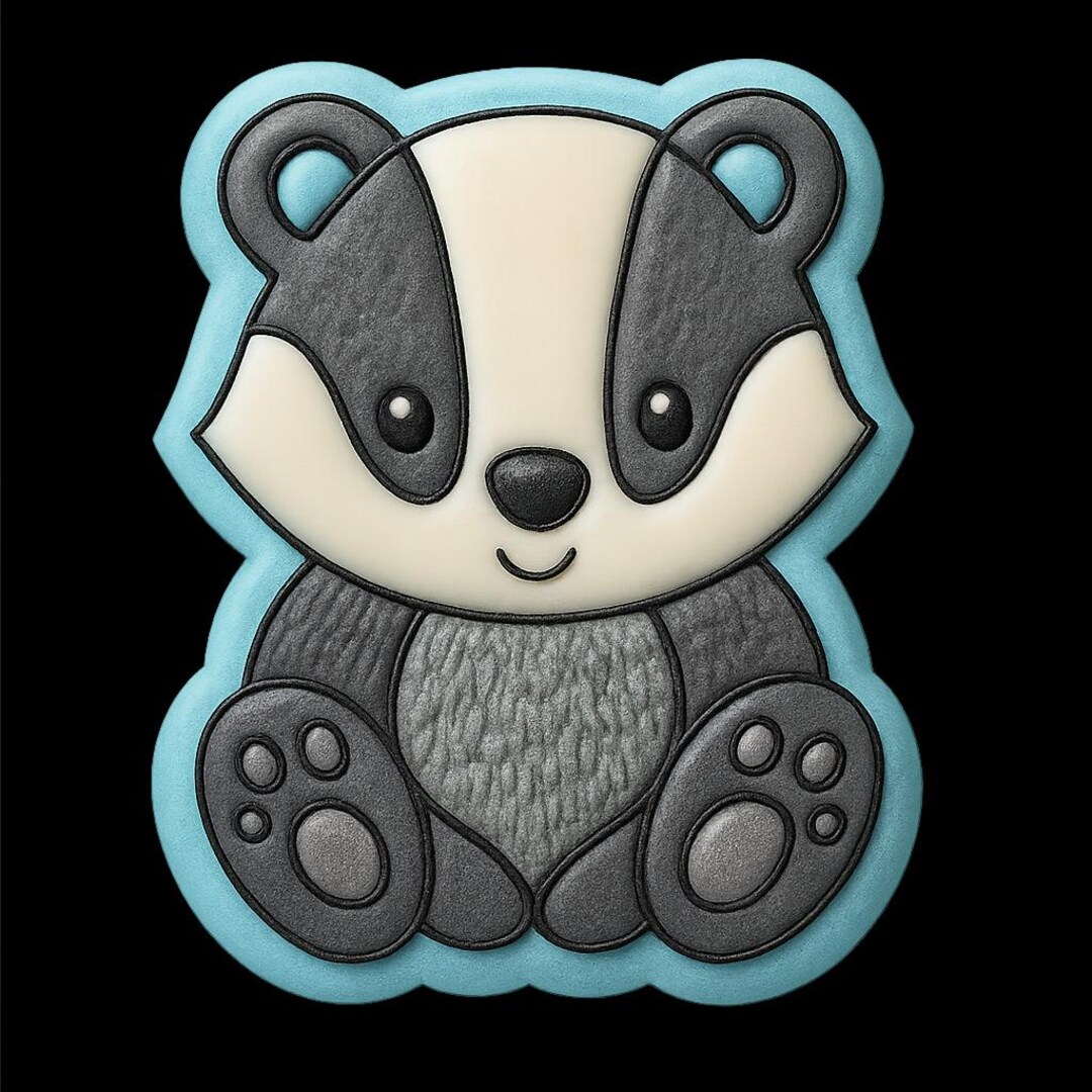 Cute Badger Cookie Cutter - 4x3" Fun Kitchen Baking Animal Set Design ...