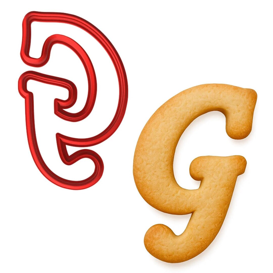 Cursive Letter G Cookie Cutter 4" Tall Alphabet for Baking & Fondant - Etsy