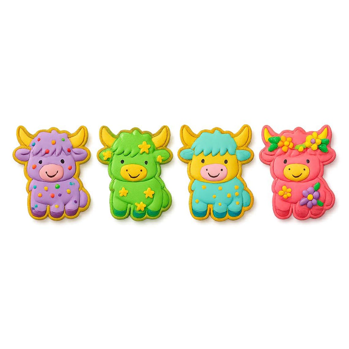 Happy Highland Cow Cookie Cutter & Stamp 4x2.75" for Baking Fondant ...
