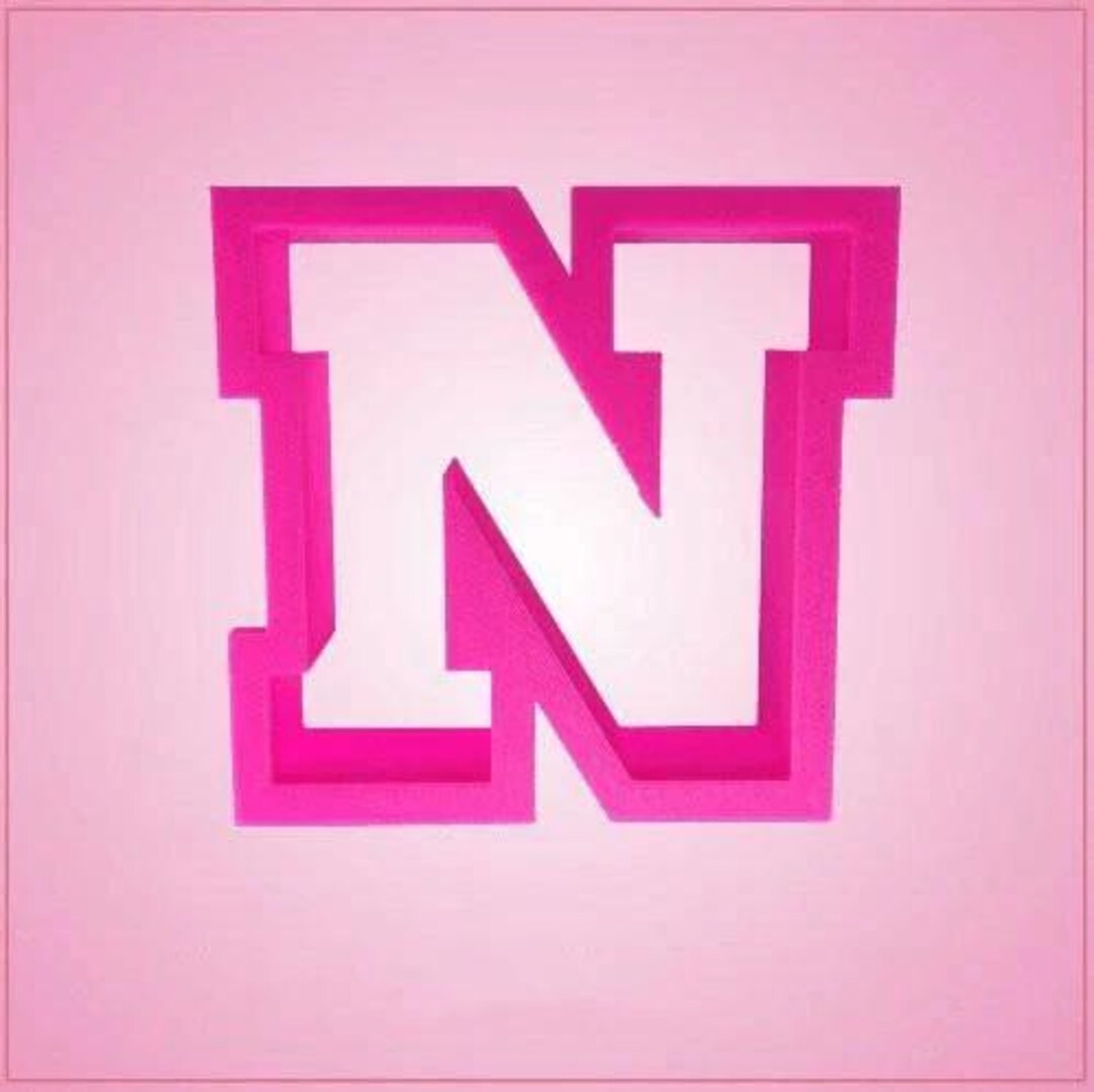 Pink Navy Letter N Cookie Cutter for Baking & Fondant Clay Gifts ...