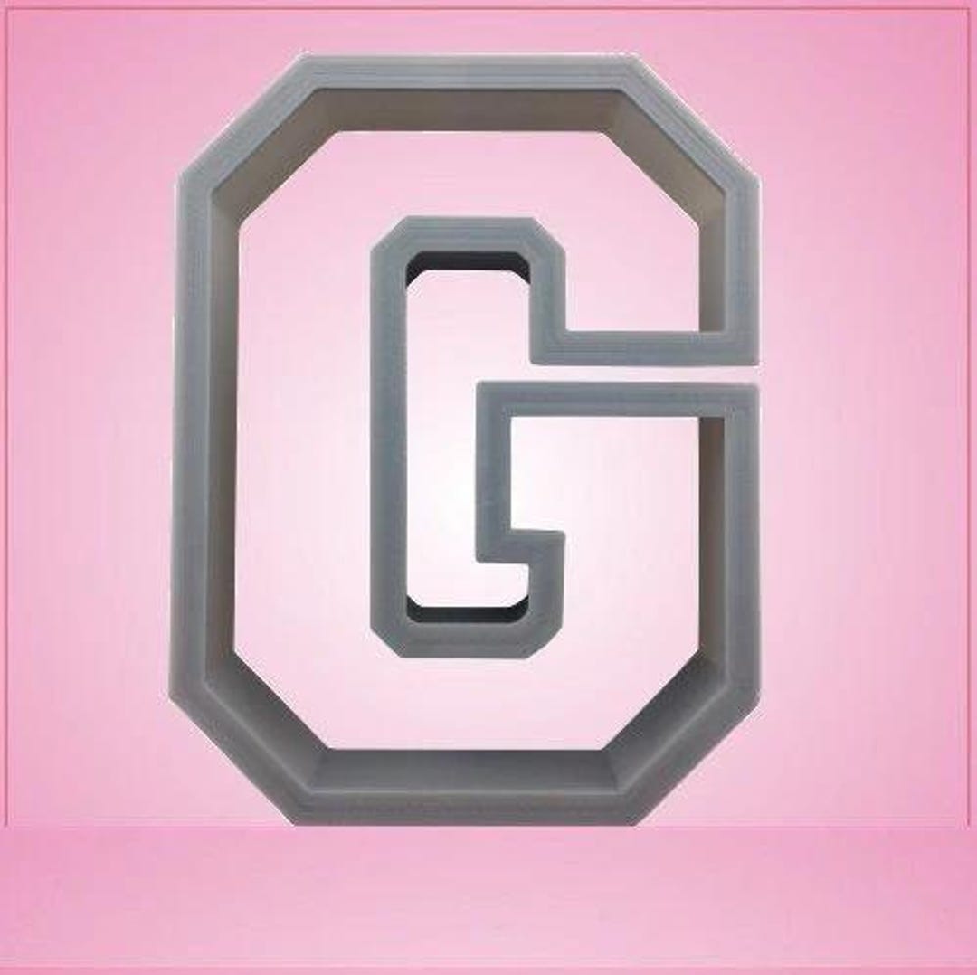 Varsity Letter G Cookie Cutter for Baking & Fondant Clay Gifts Kitchen ...