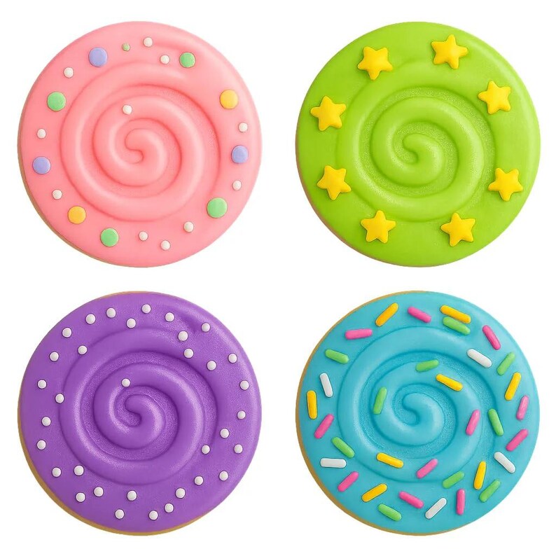 Spiral Swirl Cookie Cutter & Stamp 4x4" for Baking Fondant Clay ...
