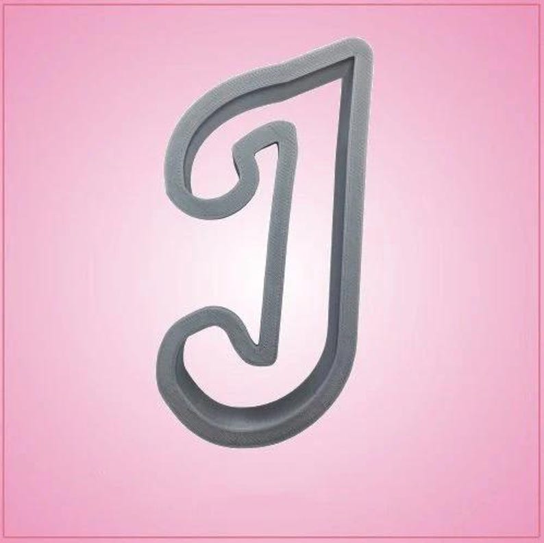 Cursive Letter J Cookie Cutter for Baking & Fondant Clay Gifts Kitchen ...
