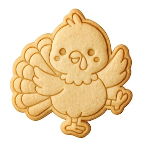 Dancing Kawaii Turkey Cookie Cutter & Stamp 4x3.7" for Baking Fondant ...