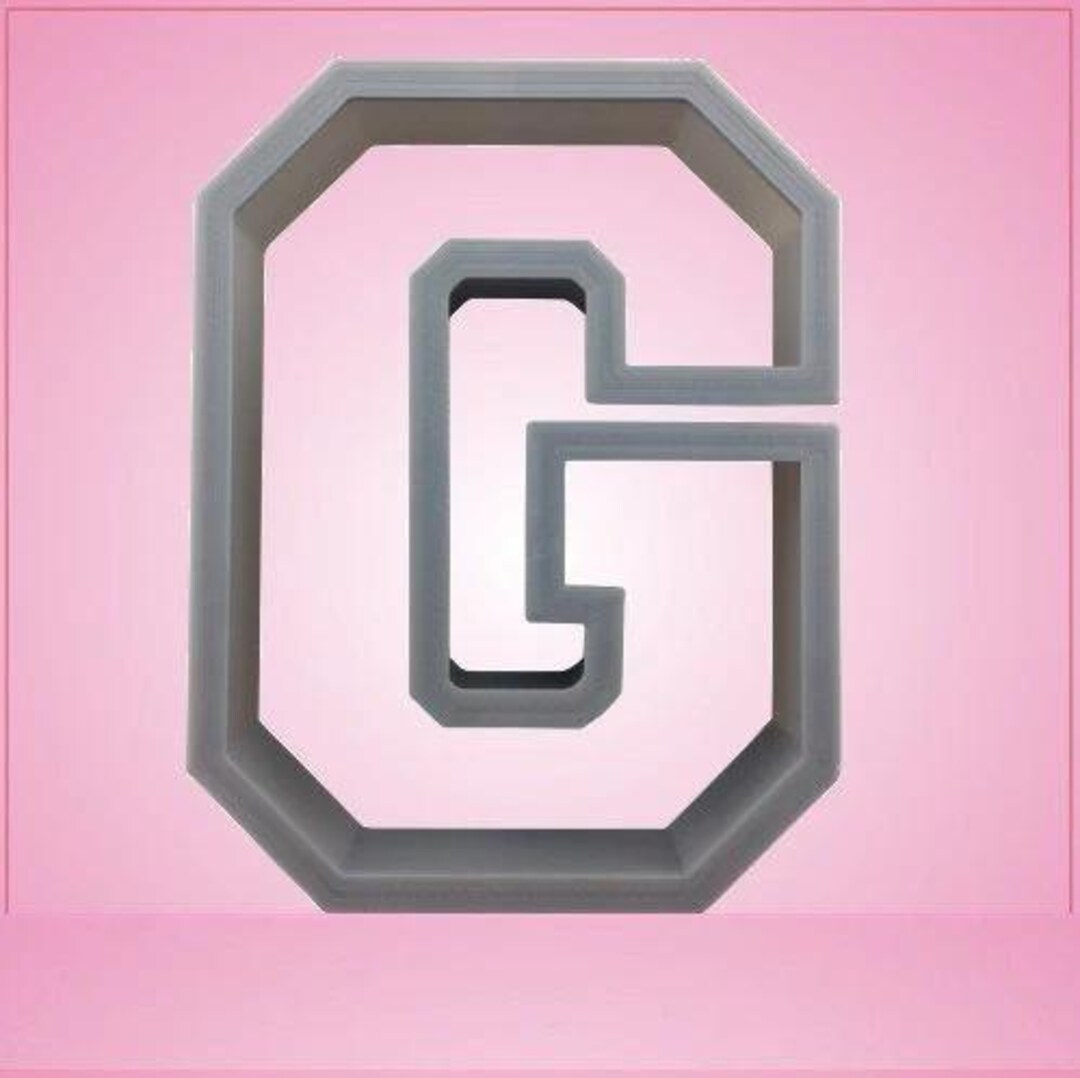 Varsity Letter G Cookie Cutter for Baking & Fondant Clay Gifts Kitchen ...