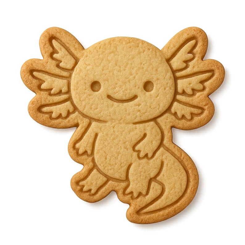 Smiling Axolotl Cookie Cutter & Stamp: Fun Baking Character - USA Made ...
