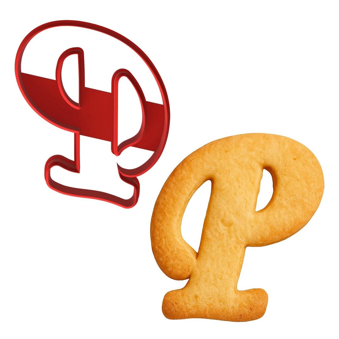 Cursive Letter P Cookie Cutter 4" Tall Alphabet for Baking & Fondant - Etsy
