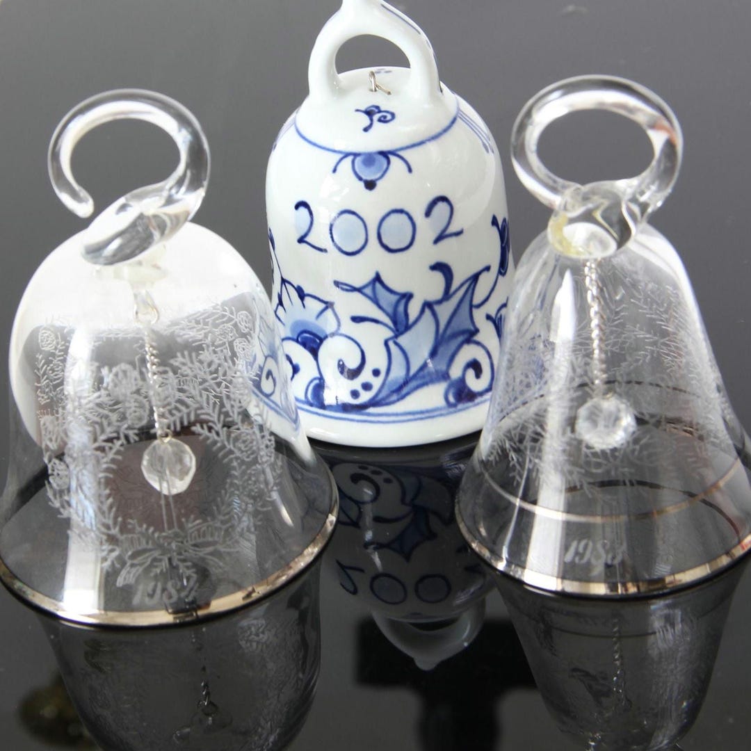 Lenox Dated Bells Angel Royal Delft Christmas Bell Tree Ornaments ...