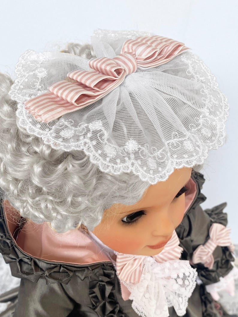 PATTERN 1760-80 Lace Pinner Cap Tutorial for 18" Dolls (PDF Digital ...