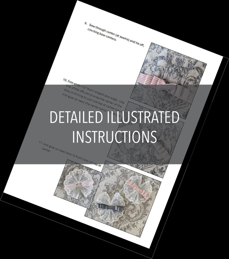 PATTERN 1760-80 Lace Pinner Cap Tutorial for 18" Dolls (PDF Digital ...