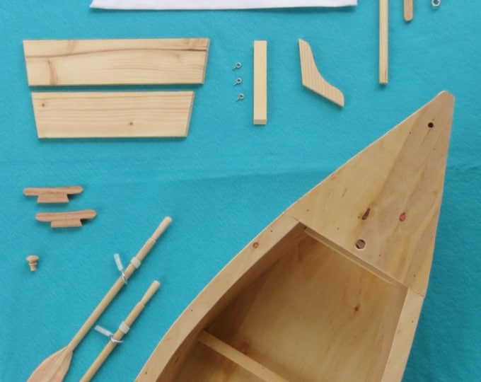 Wood Skiff Sailboat Model Kit, for American Girl, 18 Inch Dolls With ...