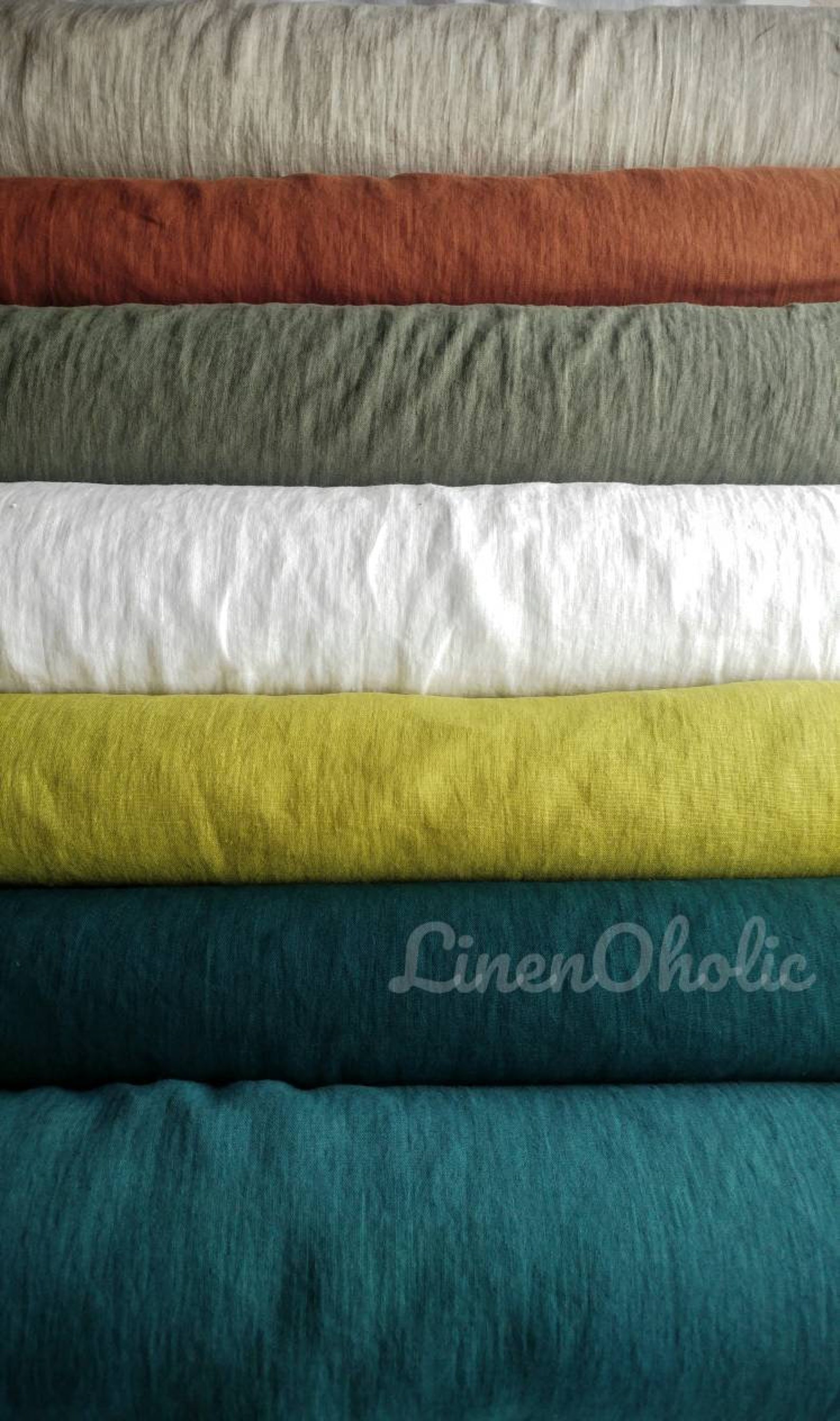 UK Store 100% Pure Linen Fabric Flax Softened 5 Different Colours - Etsy UK