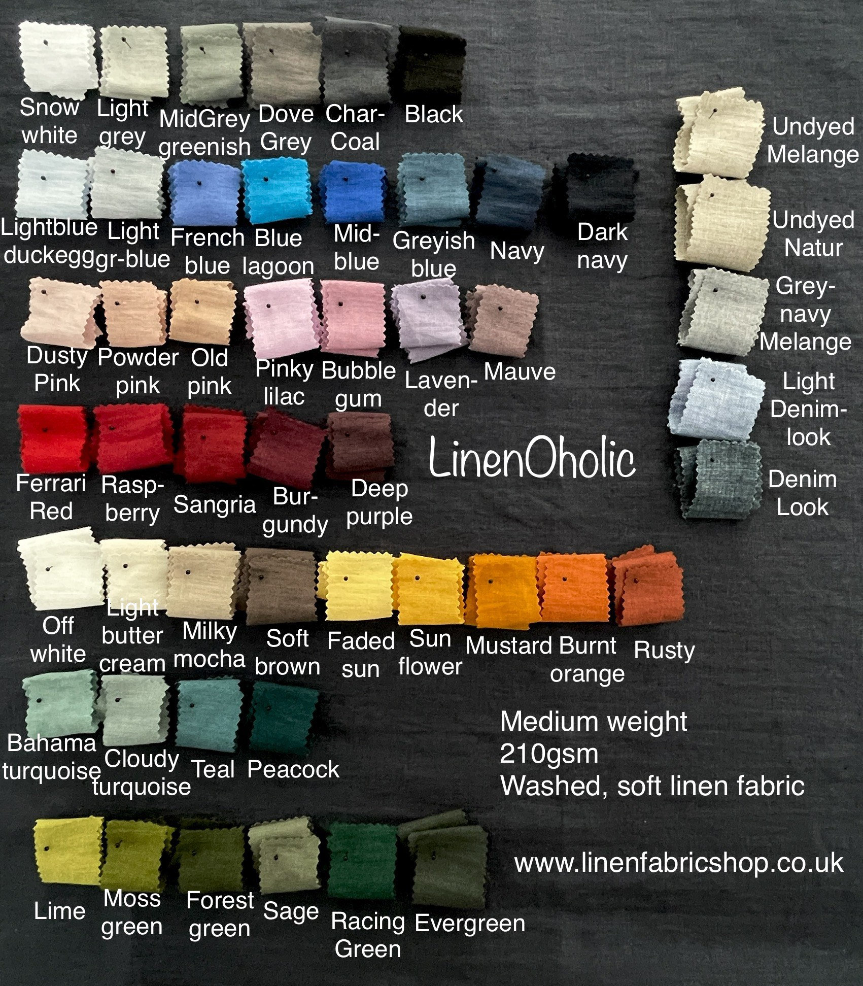 UK Store Soft Linen Fabric Samples 100% Linen Softened Linen - Etsy UK