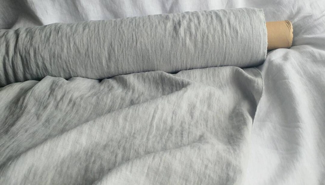 Light Grey Linen Fabric Store England Softened Pure Linen Fabric Flax ...