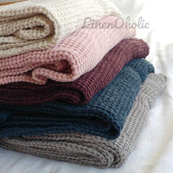 Waffle Linen Fabric - Etsy
