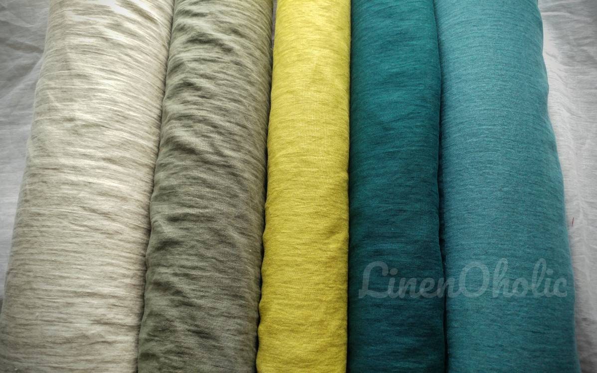 UK Store 100% Pure Linen Fabric Flax Softened 5 Different | Etsy UK