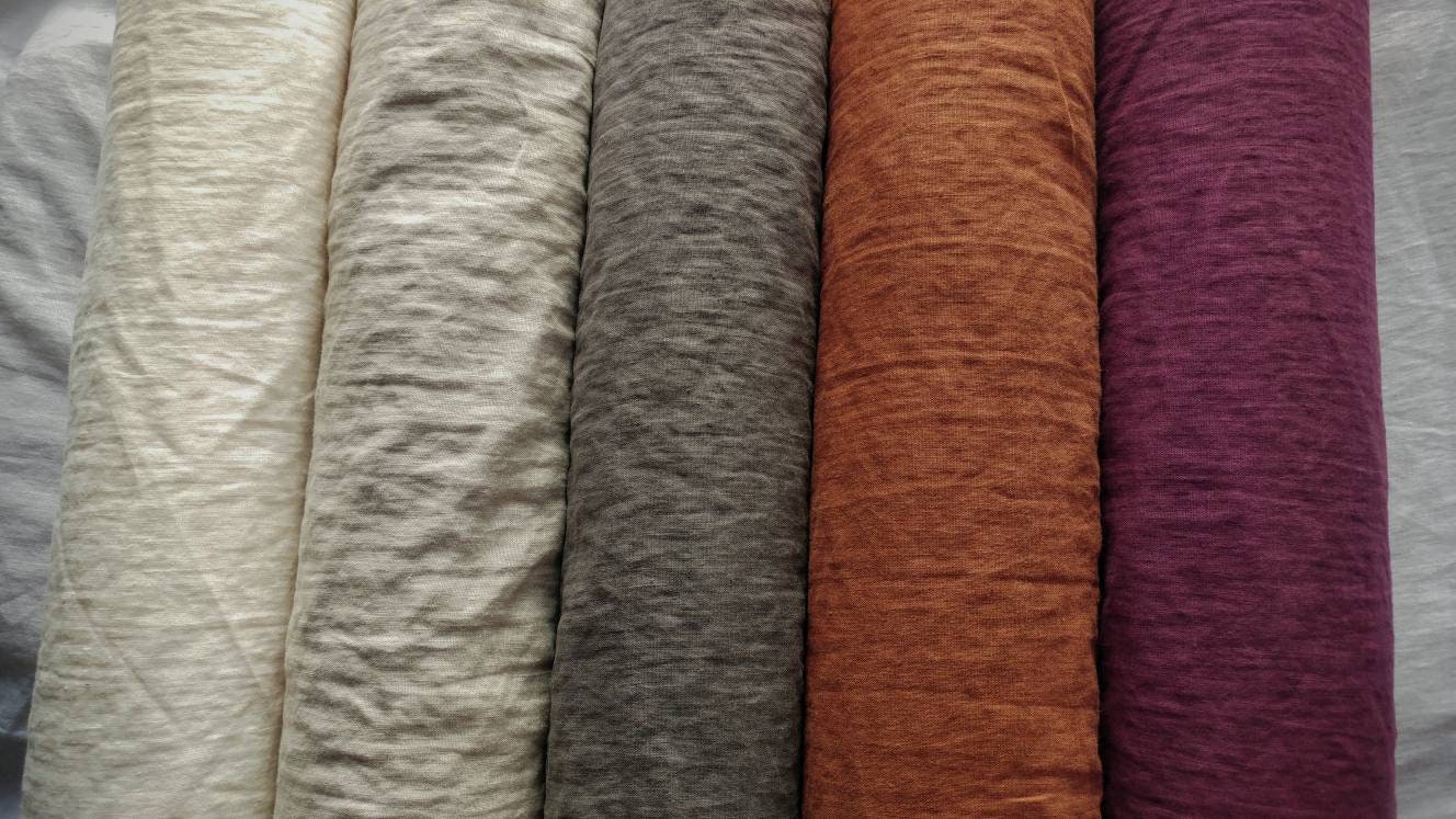 UK New Autumn Colours!!! 100% Pure Linen Fabric Softened 5 Different ...