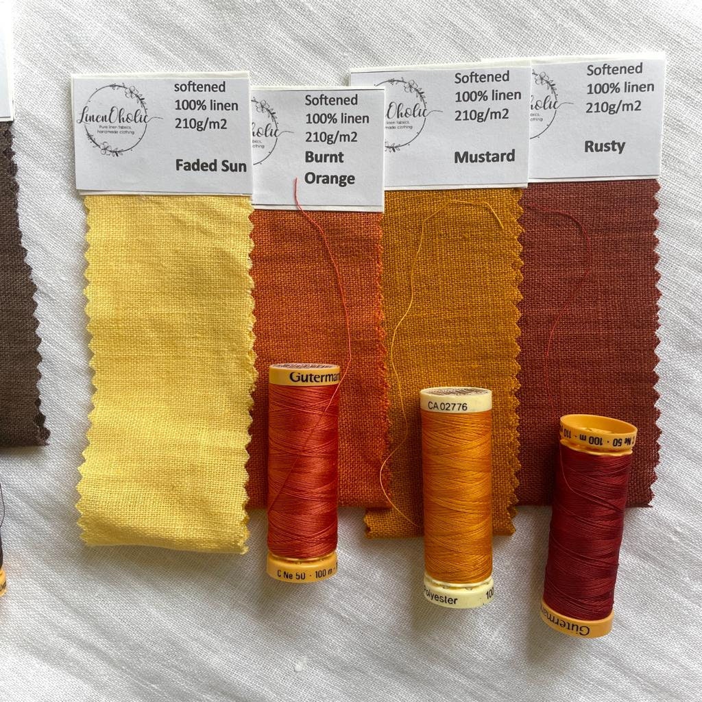 UK New Autumn Colours!!! 100% Pure Linen Fabric Softened 5 Different ...