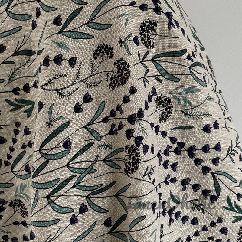 Printed Linen Fabric - Etsy
