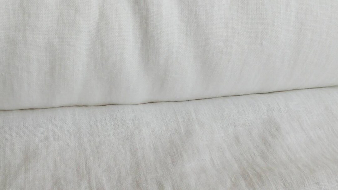 250g/m2 Heavy Weight Snow White Softened Linen Fabric Undyed Flax - Etsy